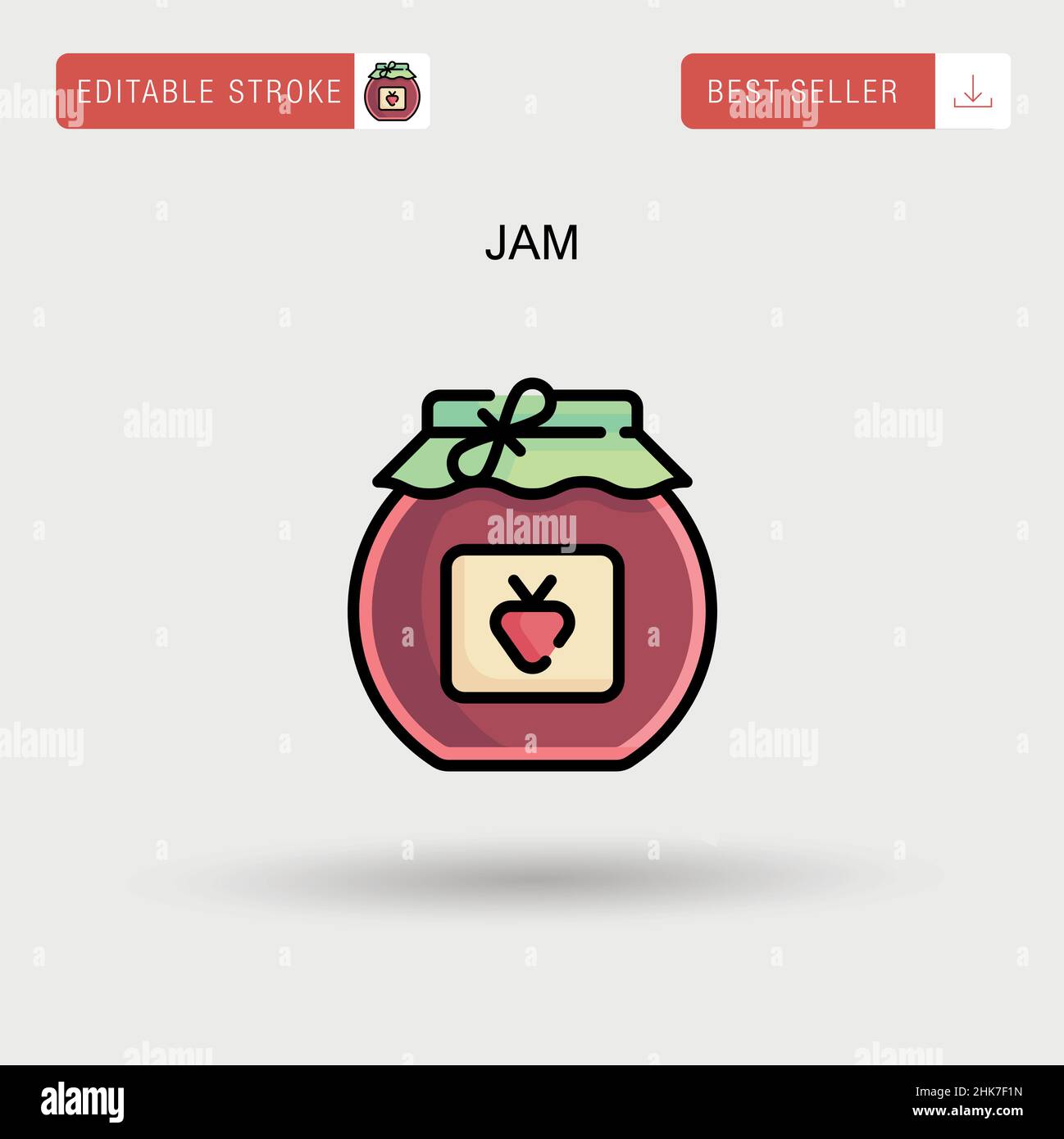 Table with bread and jam Stock Vector Images - Alamy