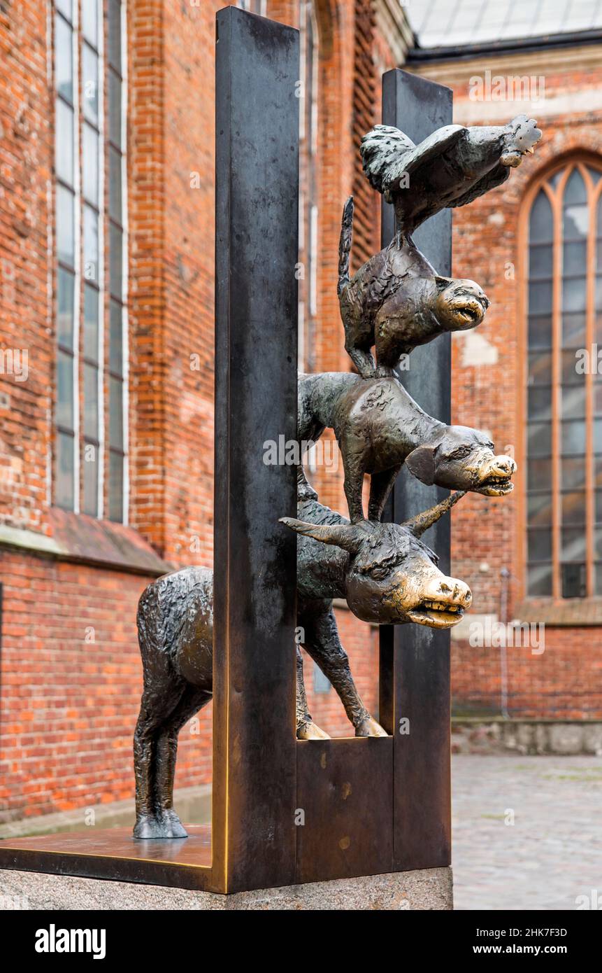 The Bremen Town Musicians, Riga, Latvia, Riga, Latvia Stock Photo - Alamy