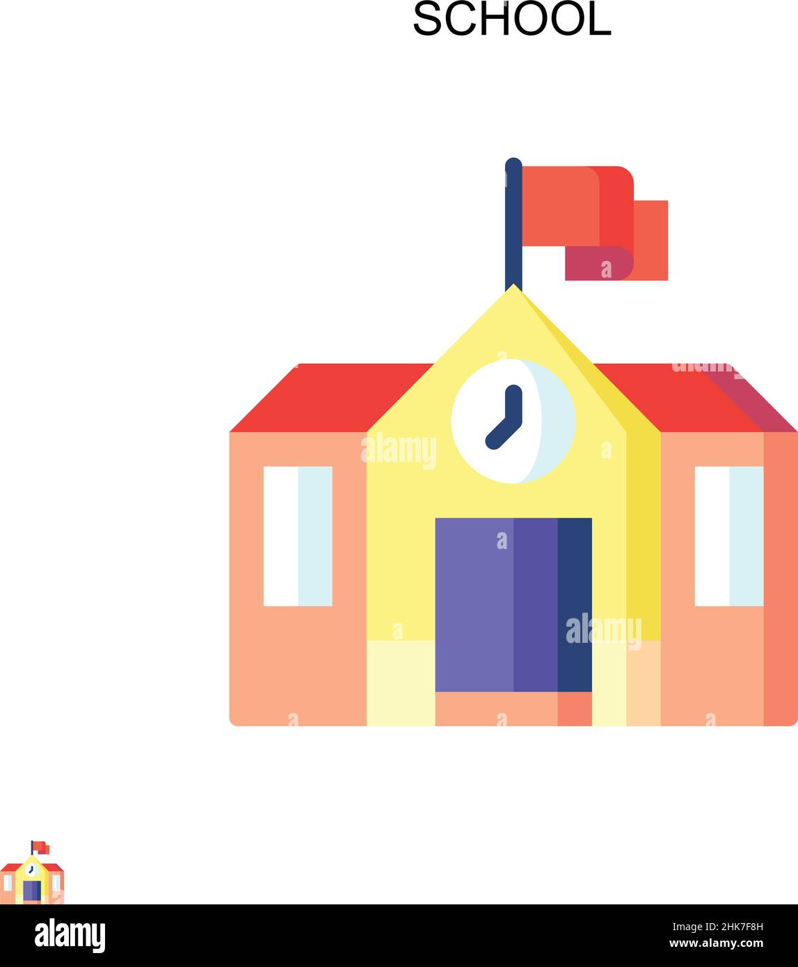 School Simple vector icon. Illustration symbol design template for web ...