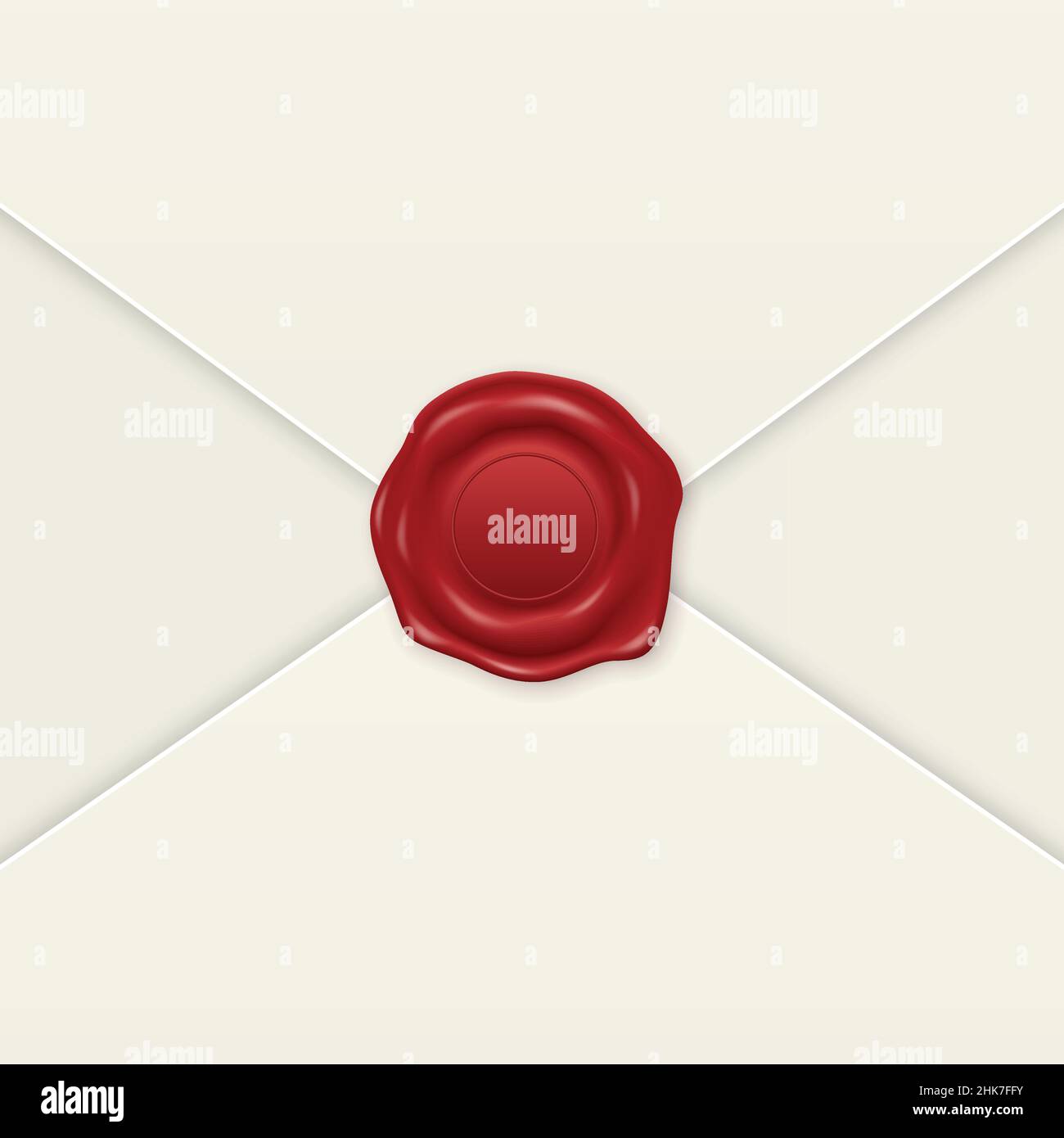 White envelope red ribbon seal hi-res stock photography and images - Alamy