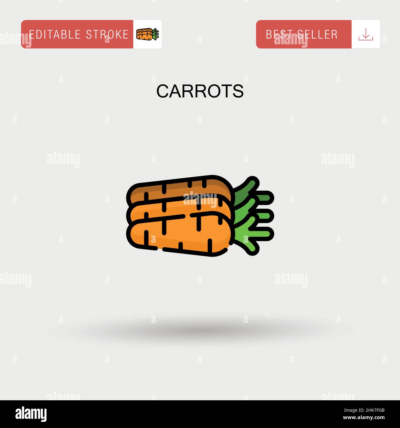 Carrots Simple vector icon Stock Vector Image & Art - Alamy