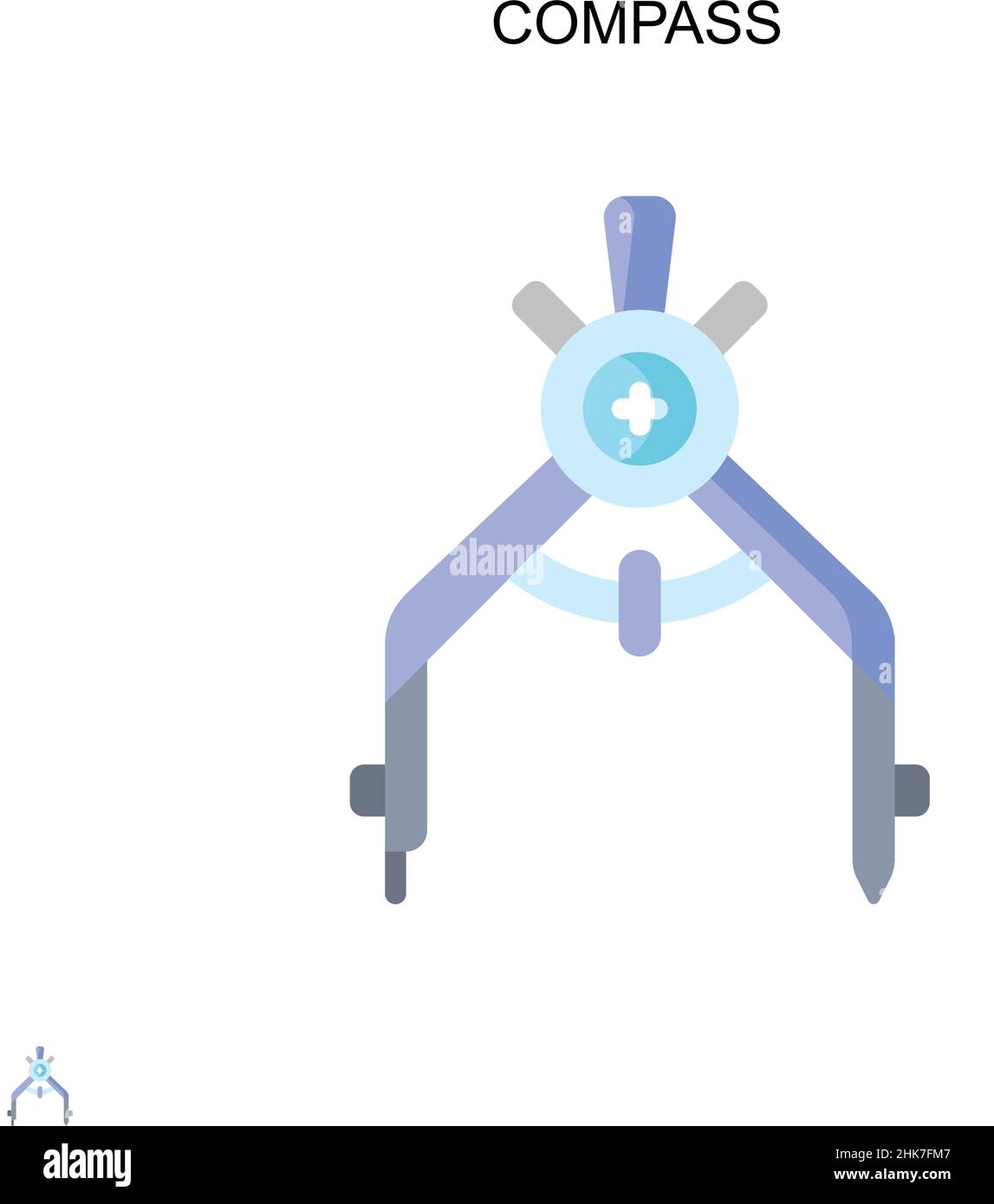 Compass Simple vector icon. Illustration symbol design template for web ...