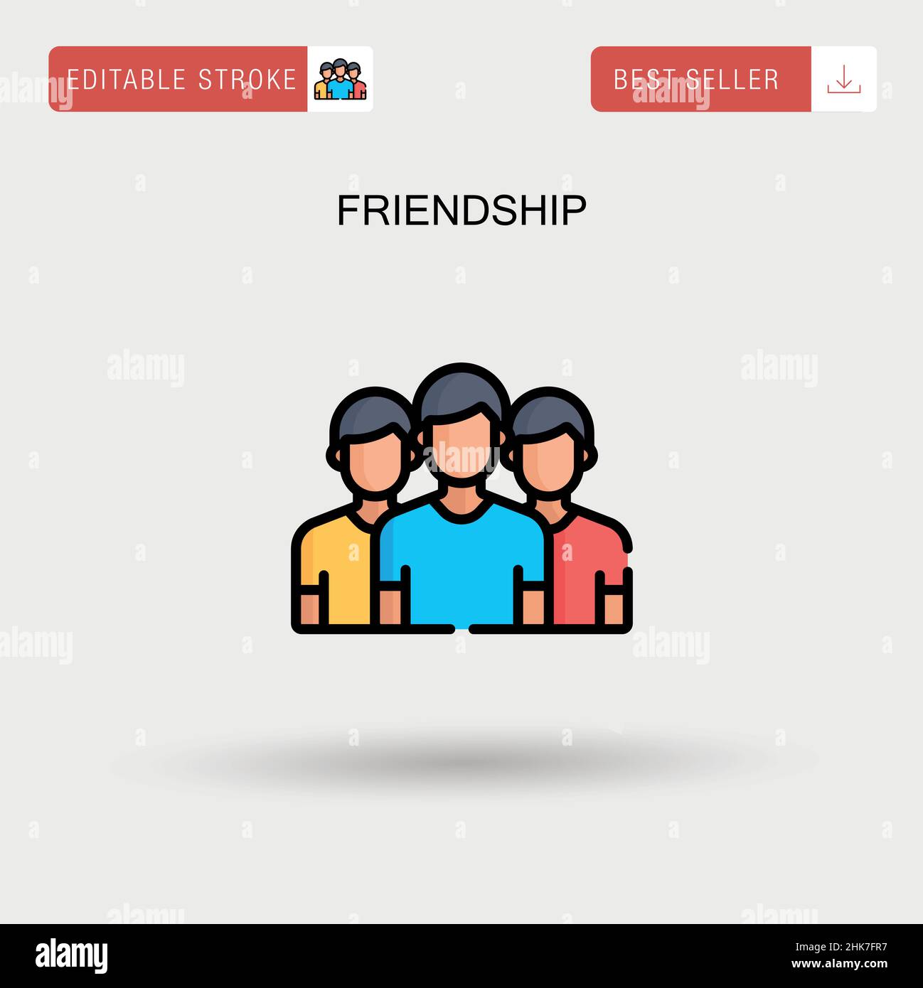 Friendship Simple vector icon Stock Vector Image & Art - Alamy