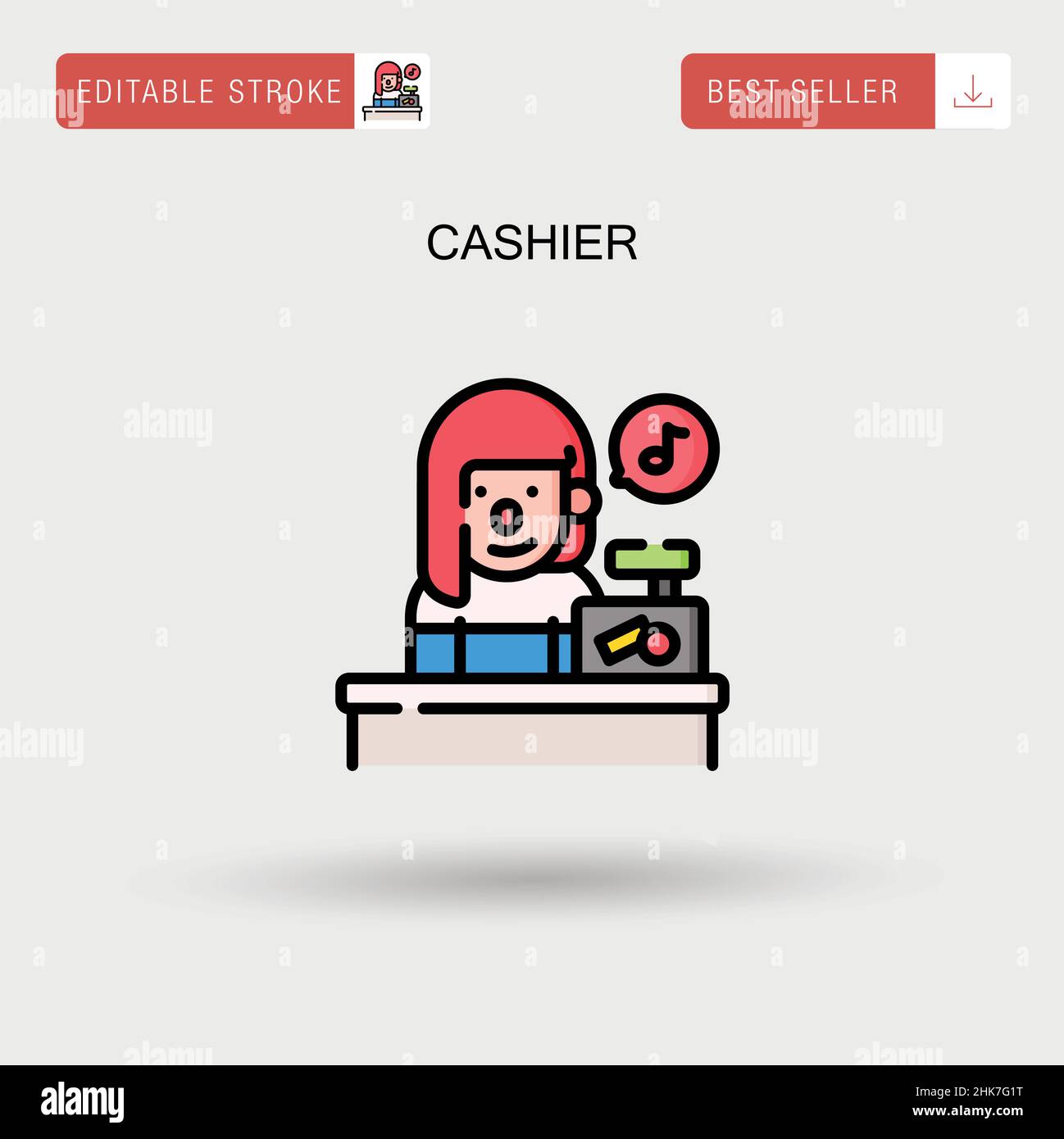 Worker customer paying Stock Vector Images - Alamy
