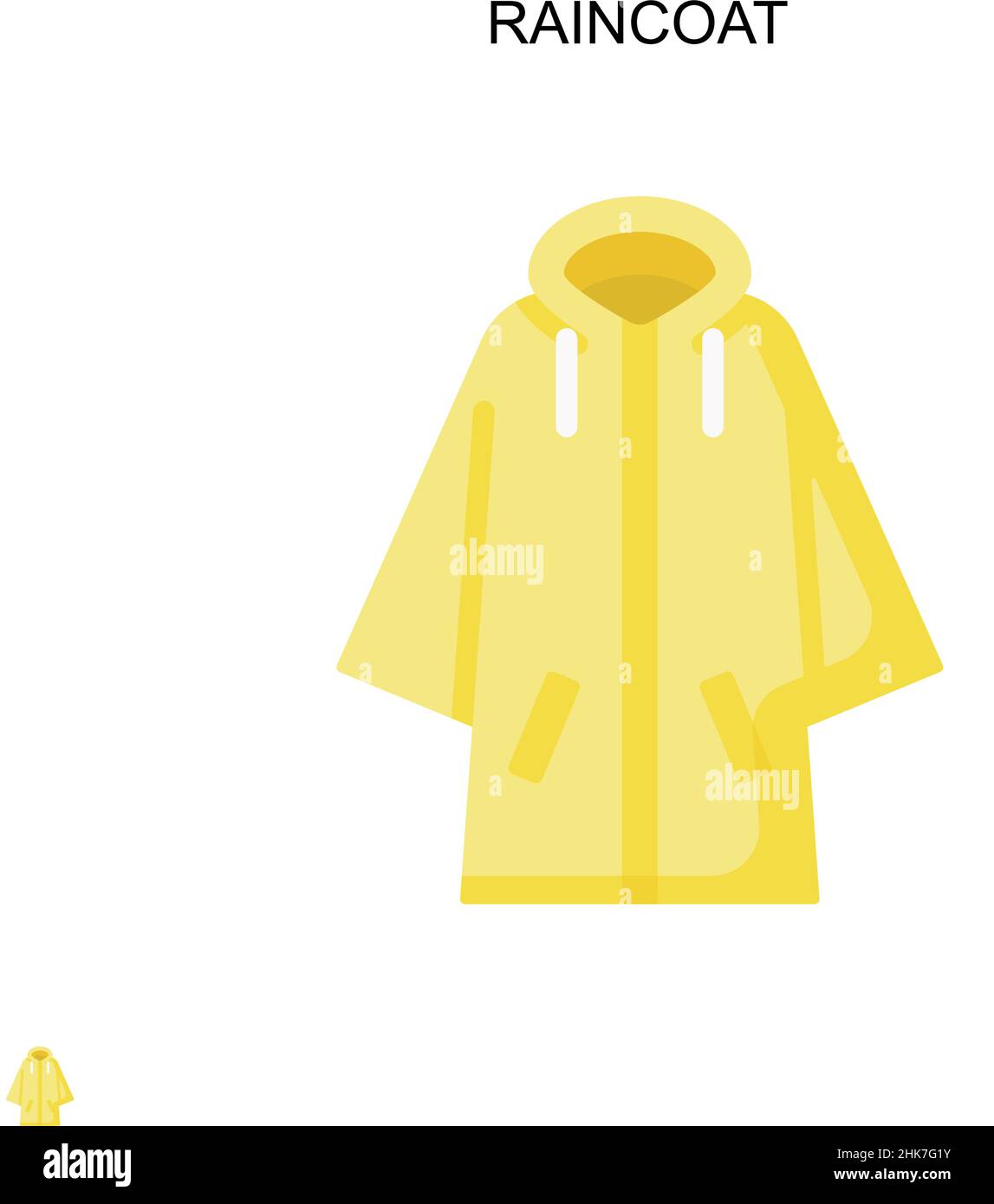 Raincoat Simple vector icon. Illustration symbol design template for ...
