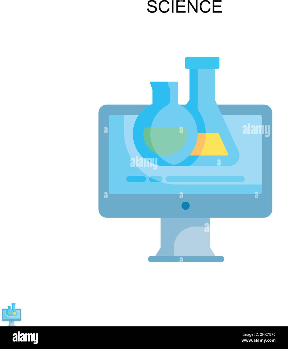 Science Simple vector icon. Illustration symbol design template for web ...