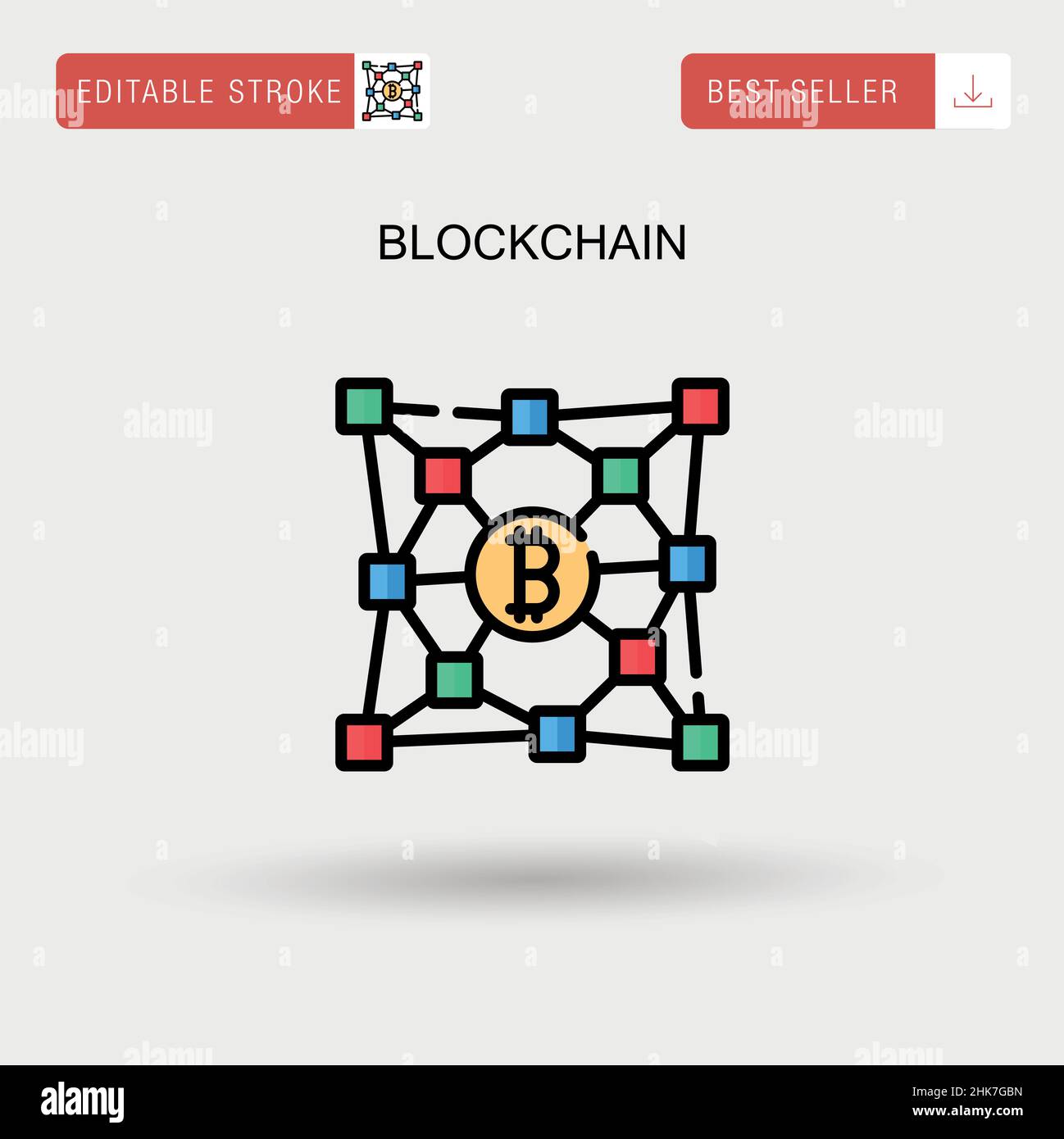 Blockchain Simple vector icon Stock Vector Image & Art - Alamy
