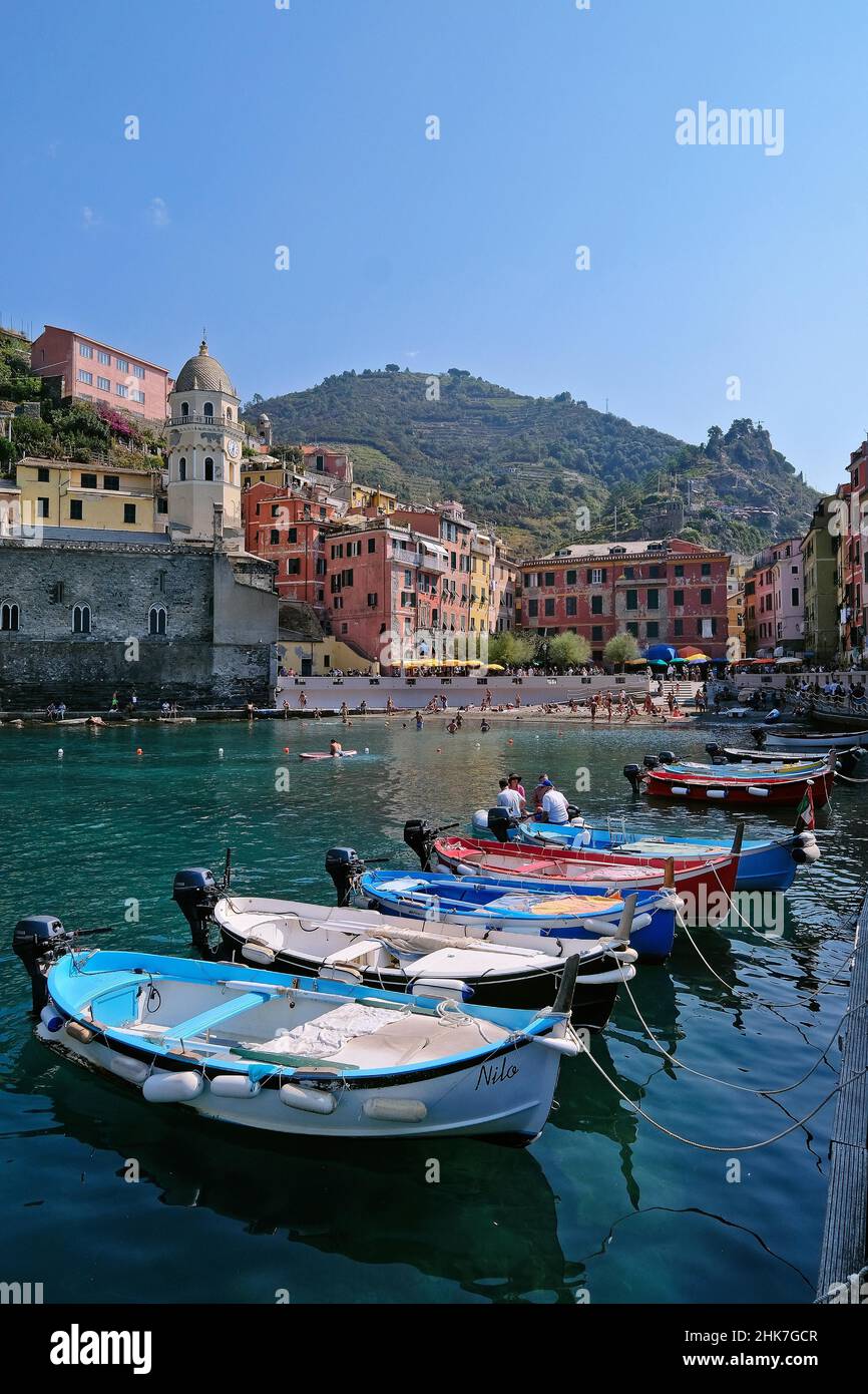 One of the 5 villages of the Cinque Terre on the Italian Riviera ...