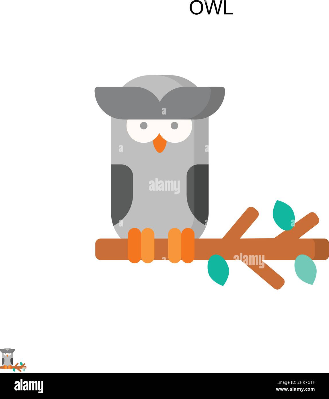 Owl Simple vector icon. Illustration symbol design template for web ...