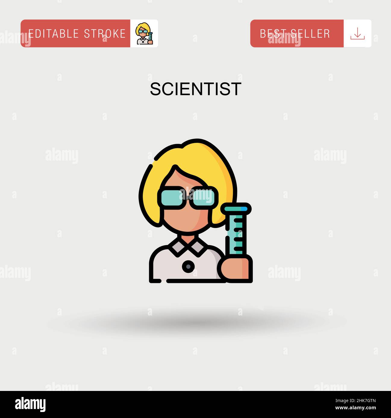 Male doctor microscope vector Stock Vector Images - Alamy