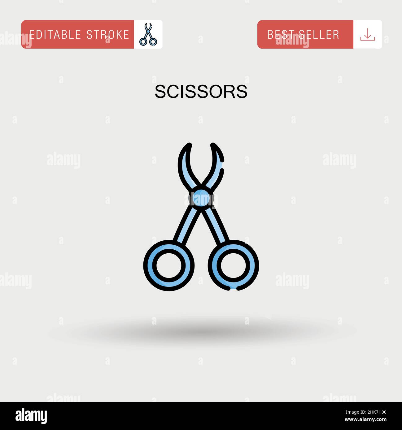 Sewing scissors isolated icon design hi-res stock photography and ...