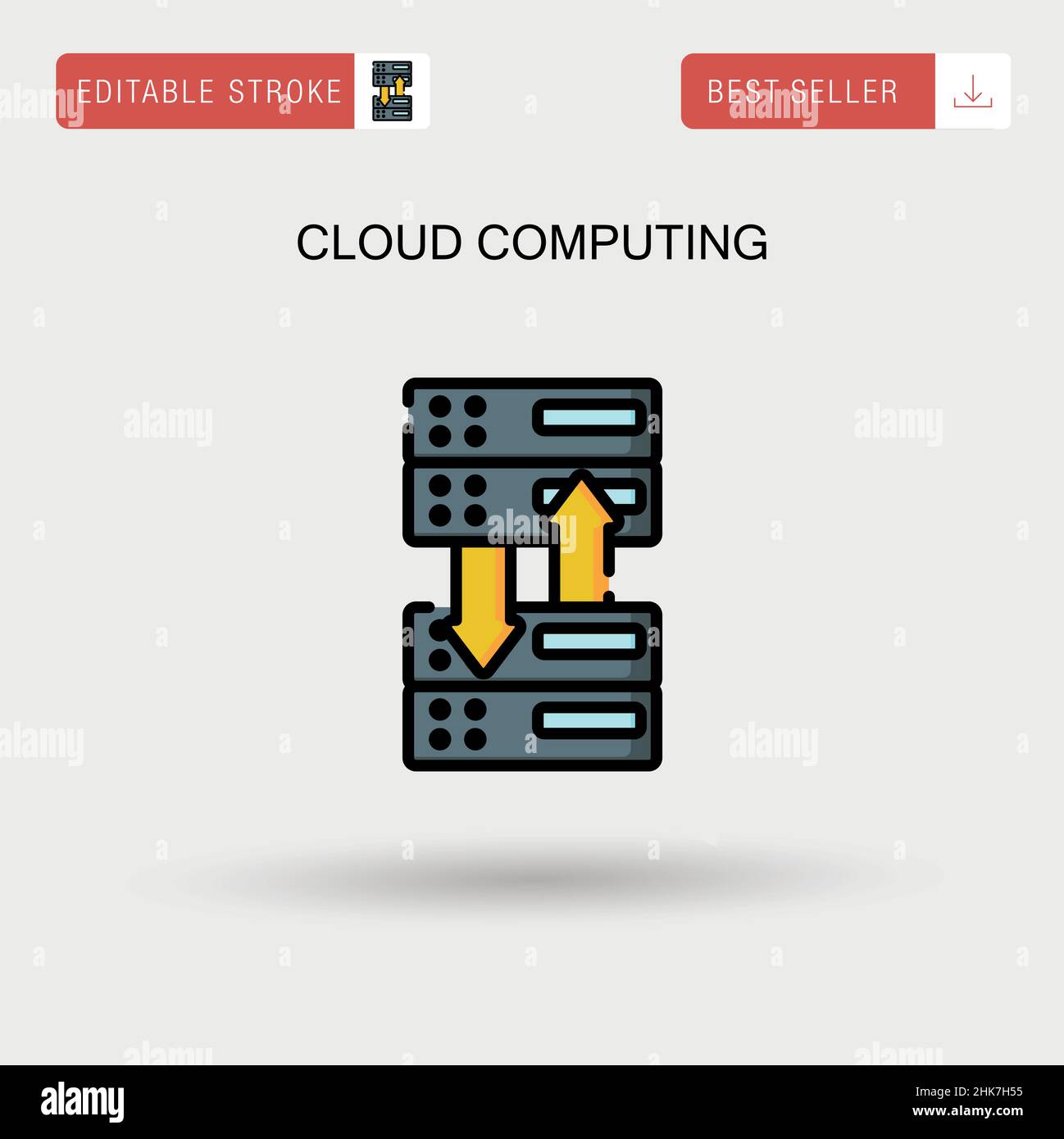 Cloud computing Simple vector icon Stock Vector Image & Art - Alamy