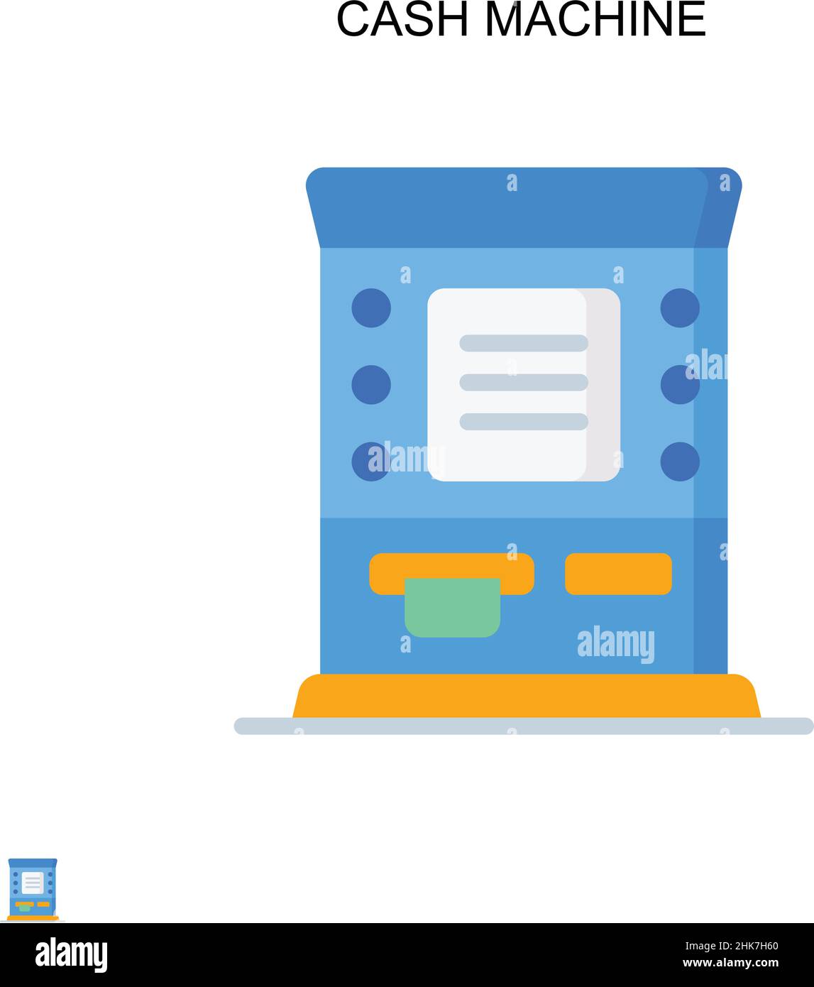 Cash machine Simple vector icon. Illustration symbol design template ...