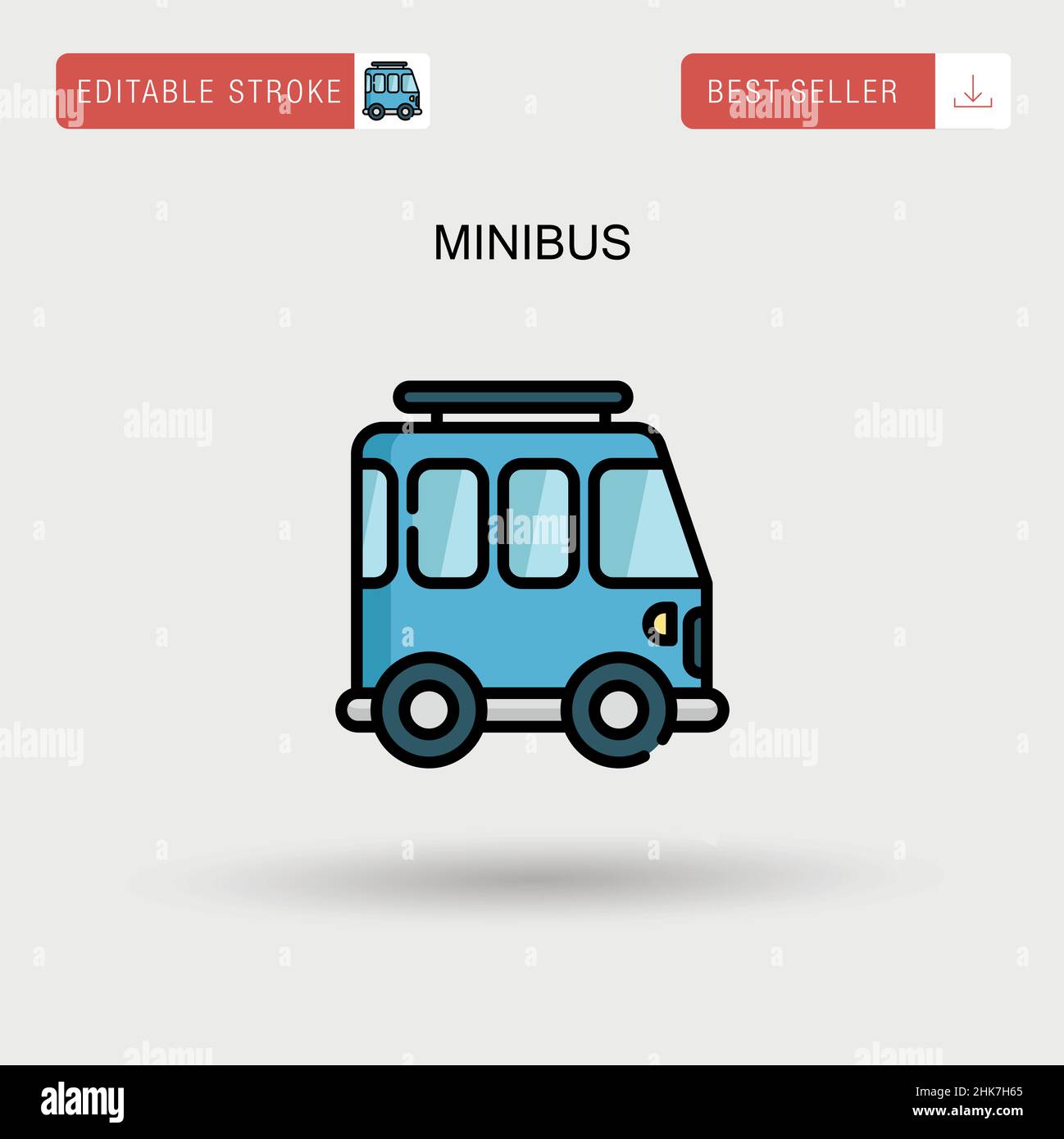 Minibus Simple vector icon Stock Vector Image & Art - Alamy