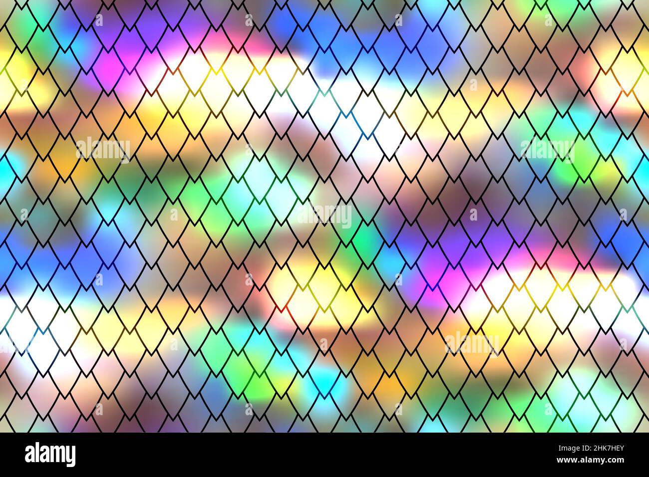 Magic iridescent dragon squama geometric seamless background. Fantastic ...