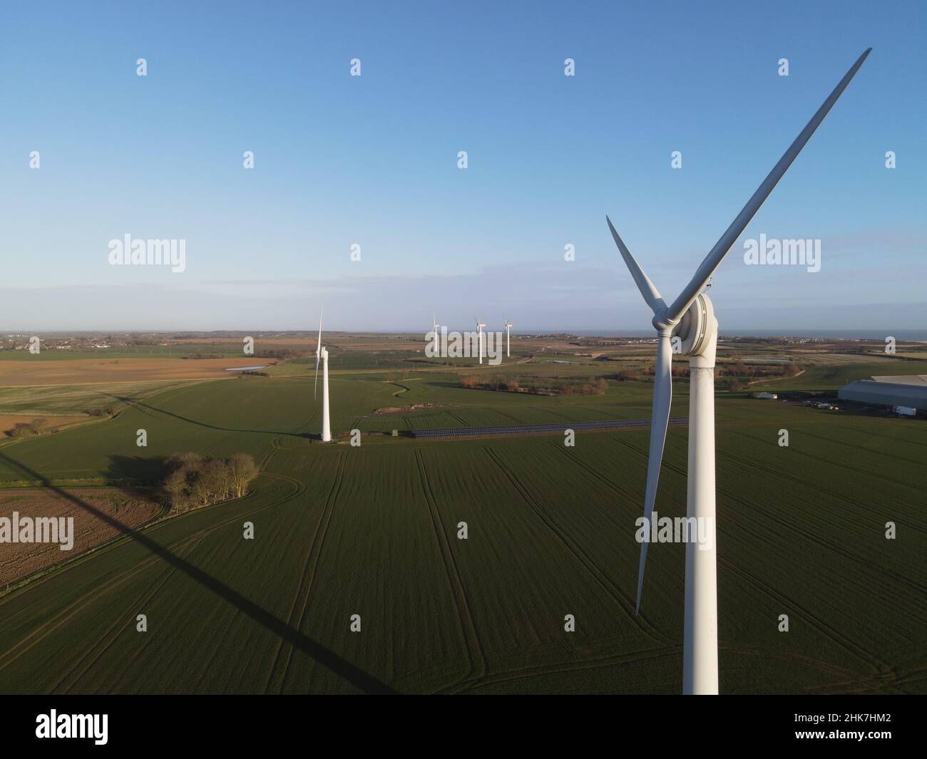 Wind turbine rotating in field hi-res stock photography and images - Alamy