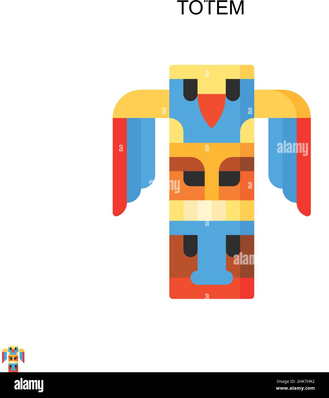 Totem Simple vector icon. Illustration symbol design template for web ...