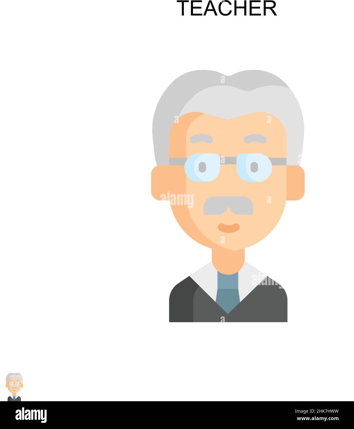 Teacher Simple vector icon. Illustration symbol design template for web ...