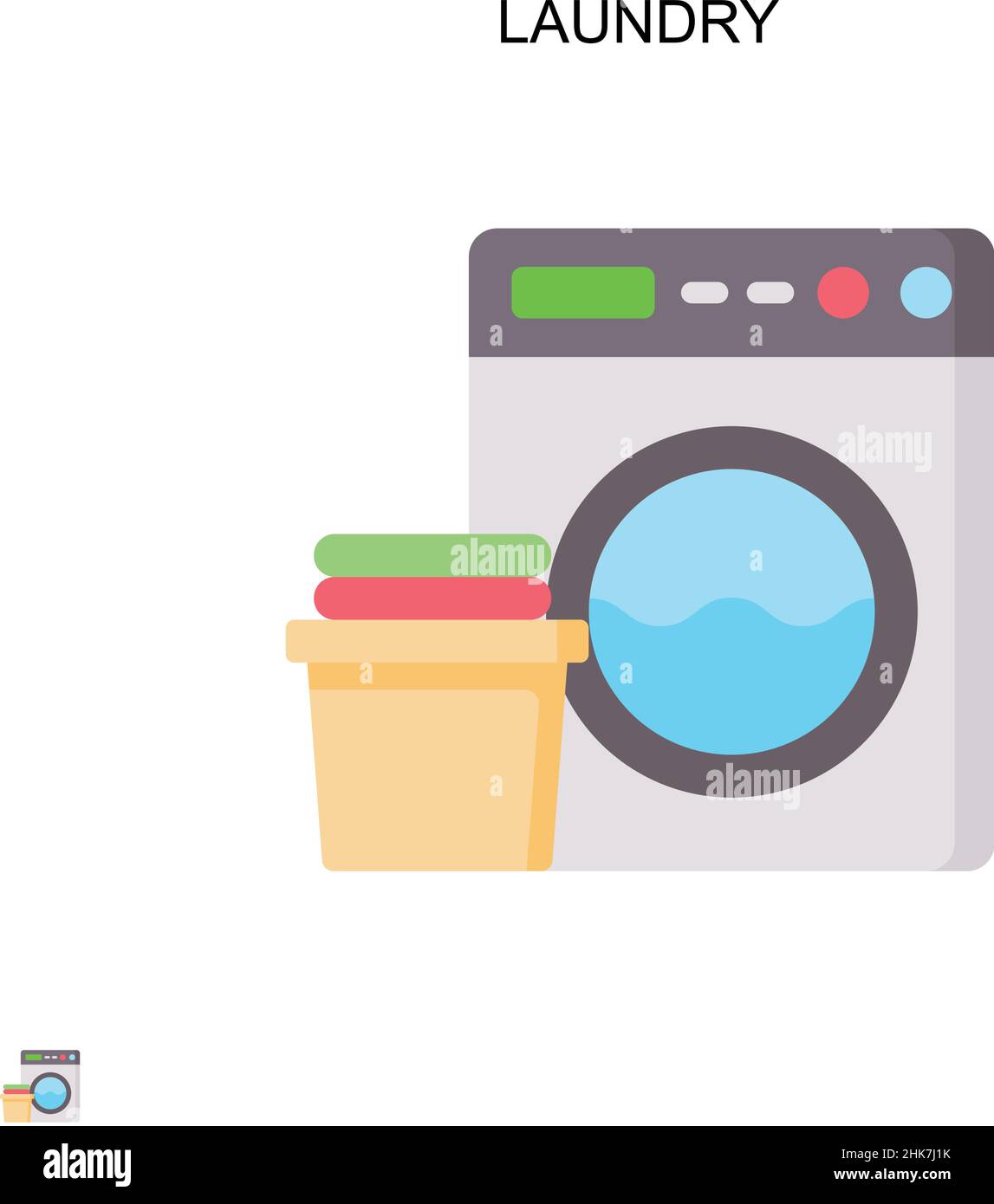 Laundry Simple vector icon. Illustration symbol design template for web ...