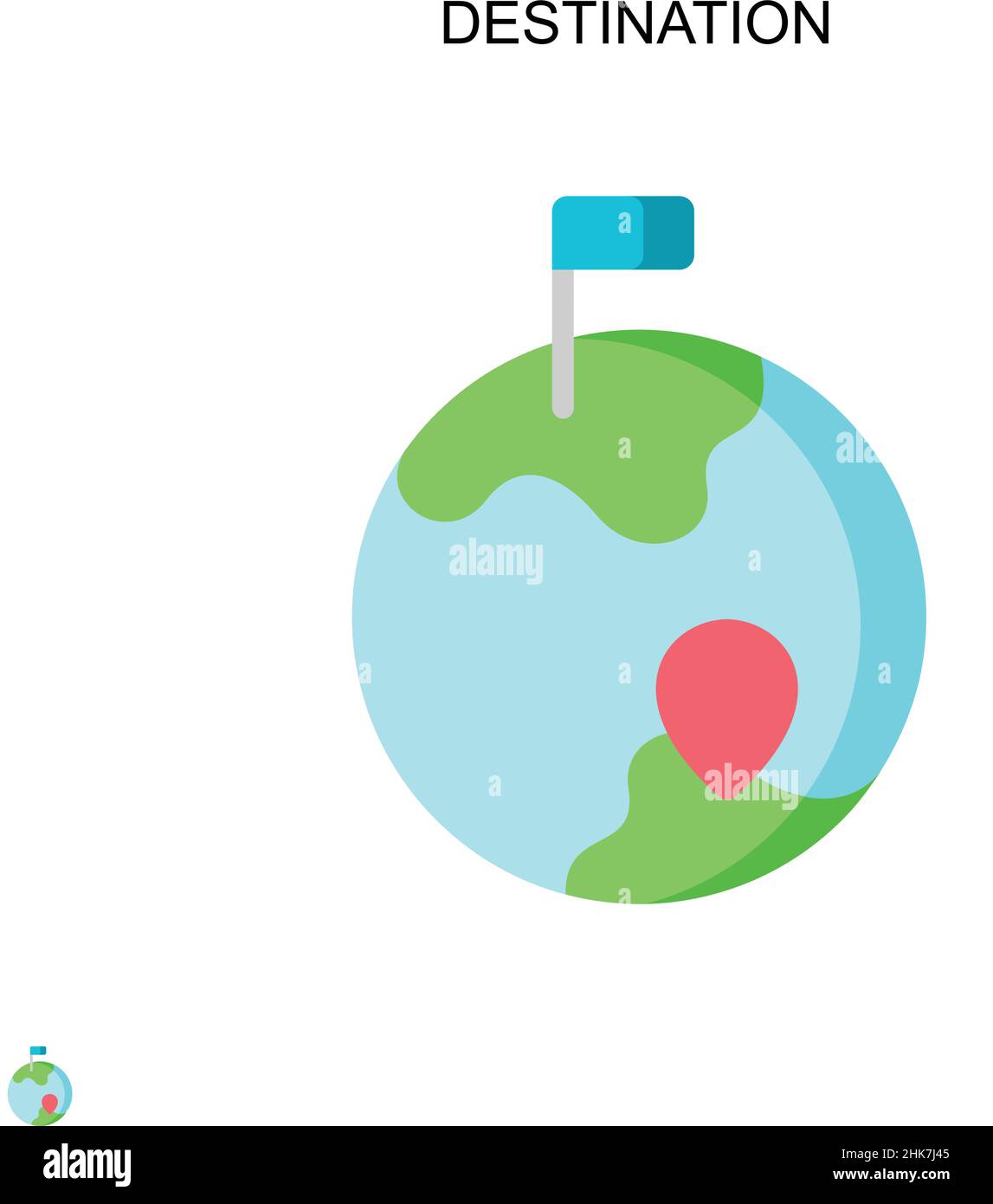 Destination Simple vector icon. Illustration symbol design template for ...