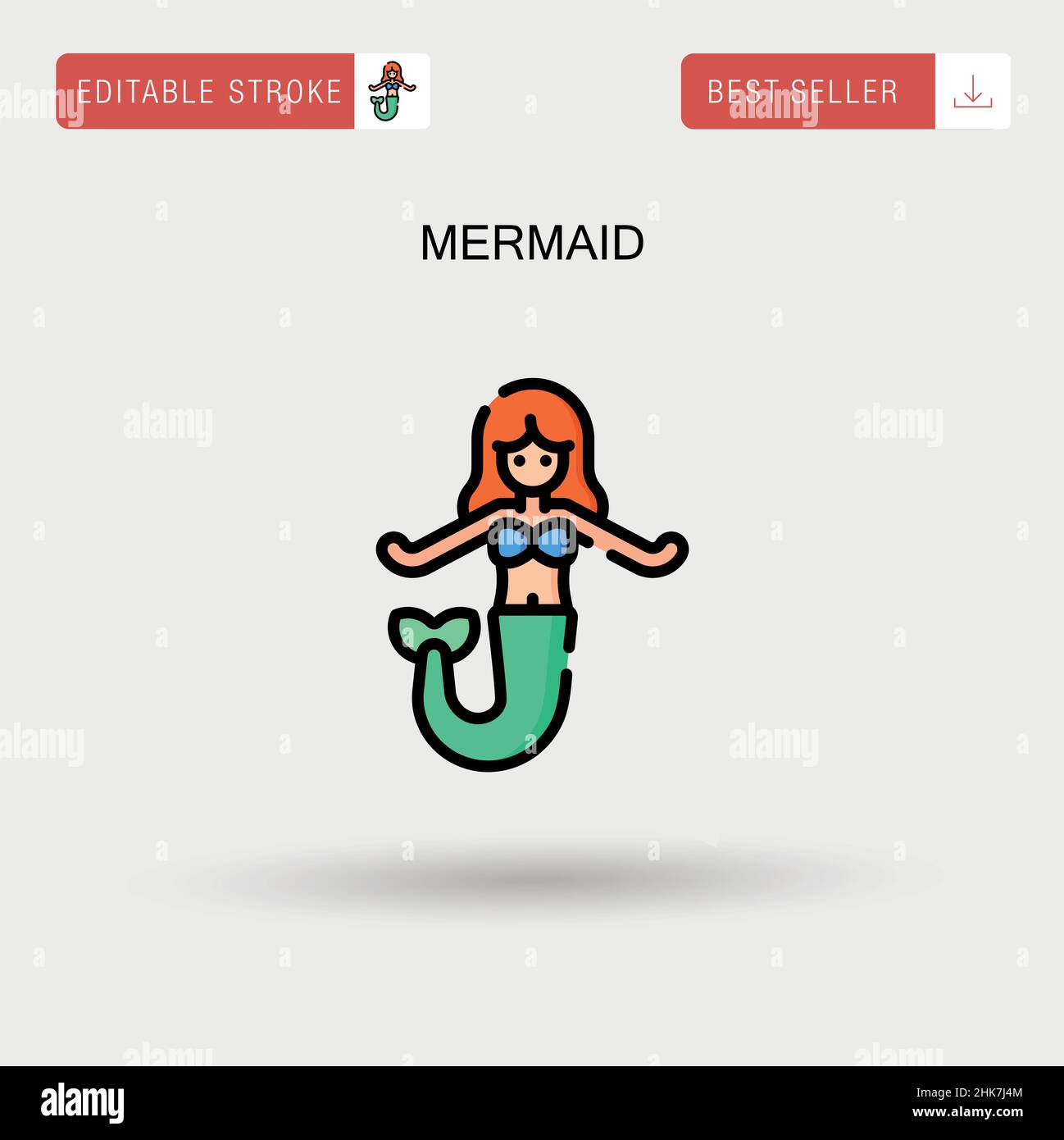 Watercolor mermaid pattern hi-res stock photography and images - Alamy