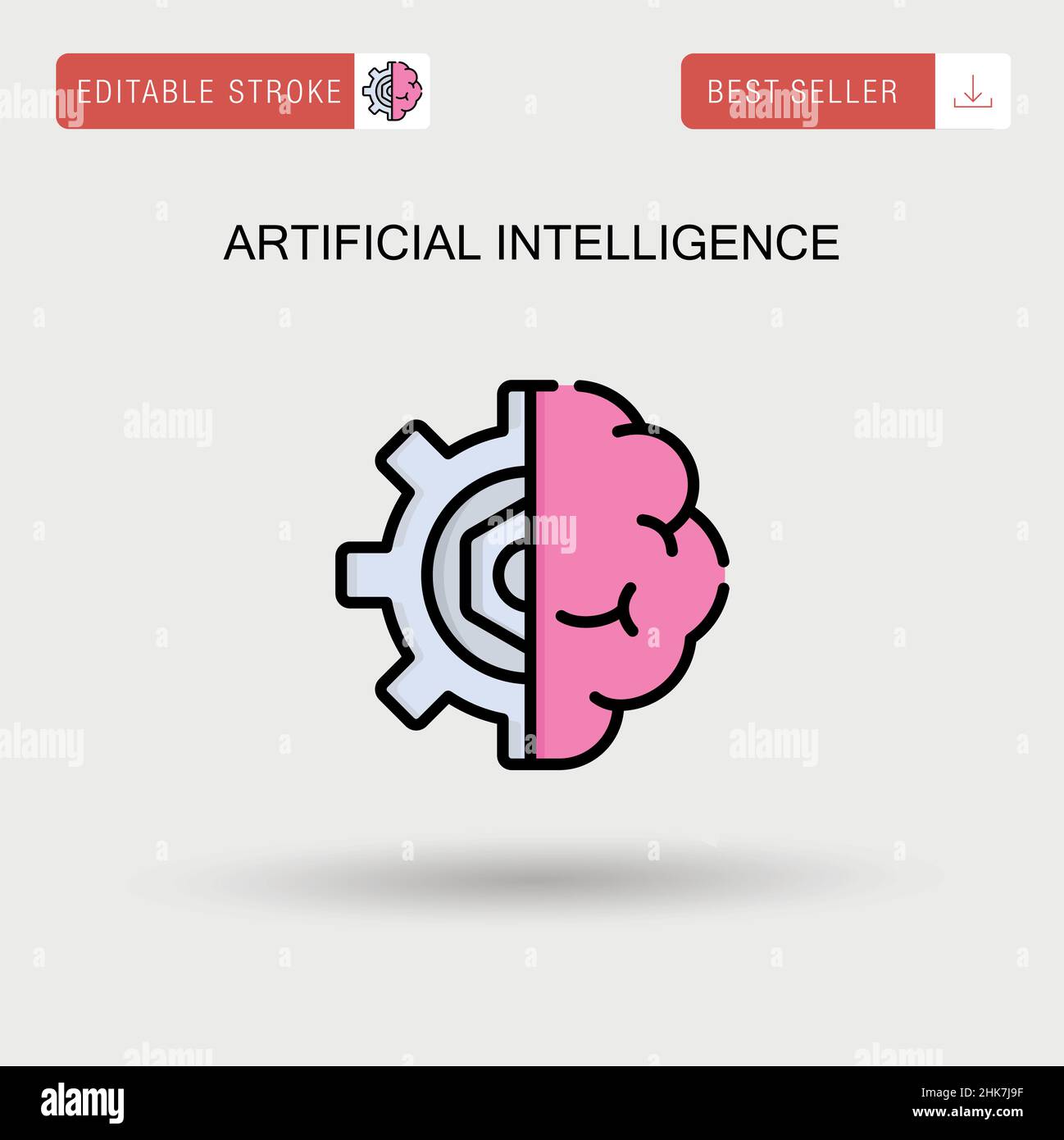 Artificial intelligence Simple vector icon Stock Vector Image & Art - Alamy