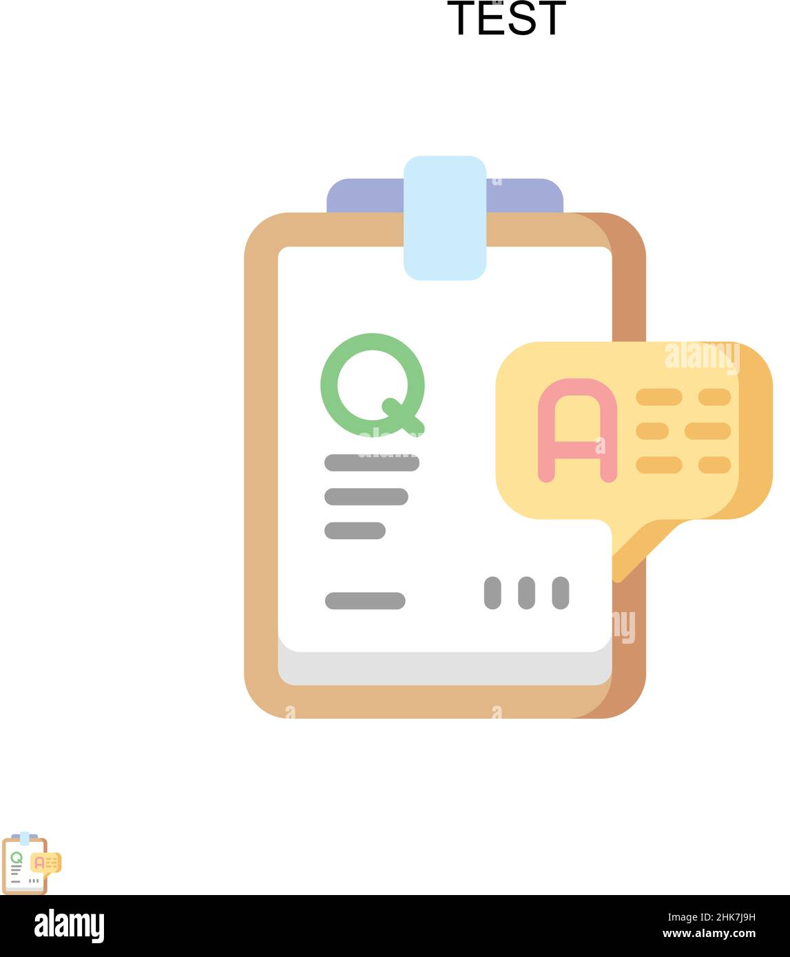 Test Simple vector icon. Illustration symbol design template for web ...