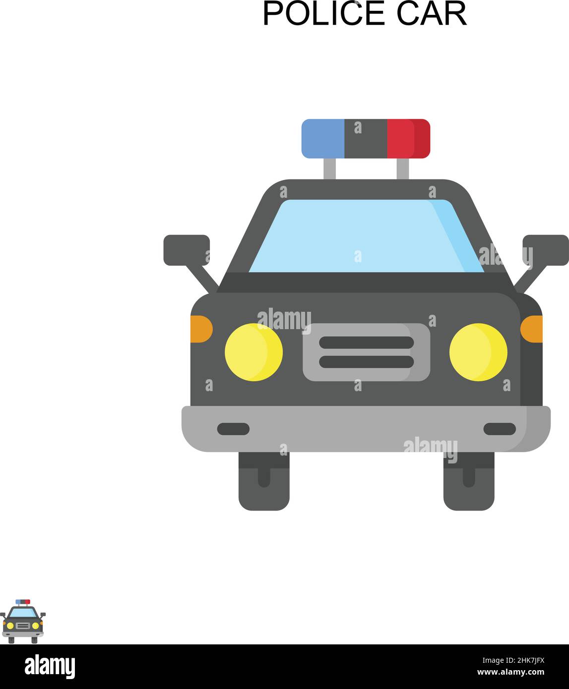 Police car Simple vector icon. Illustration symbol design template for ...