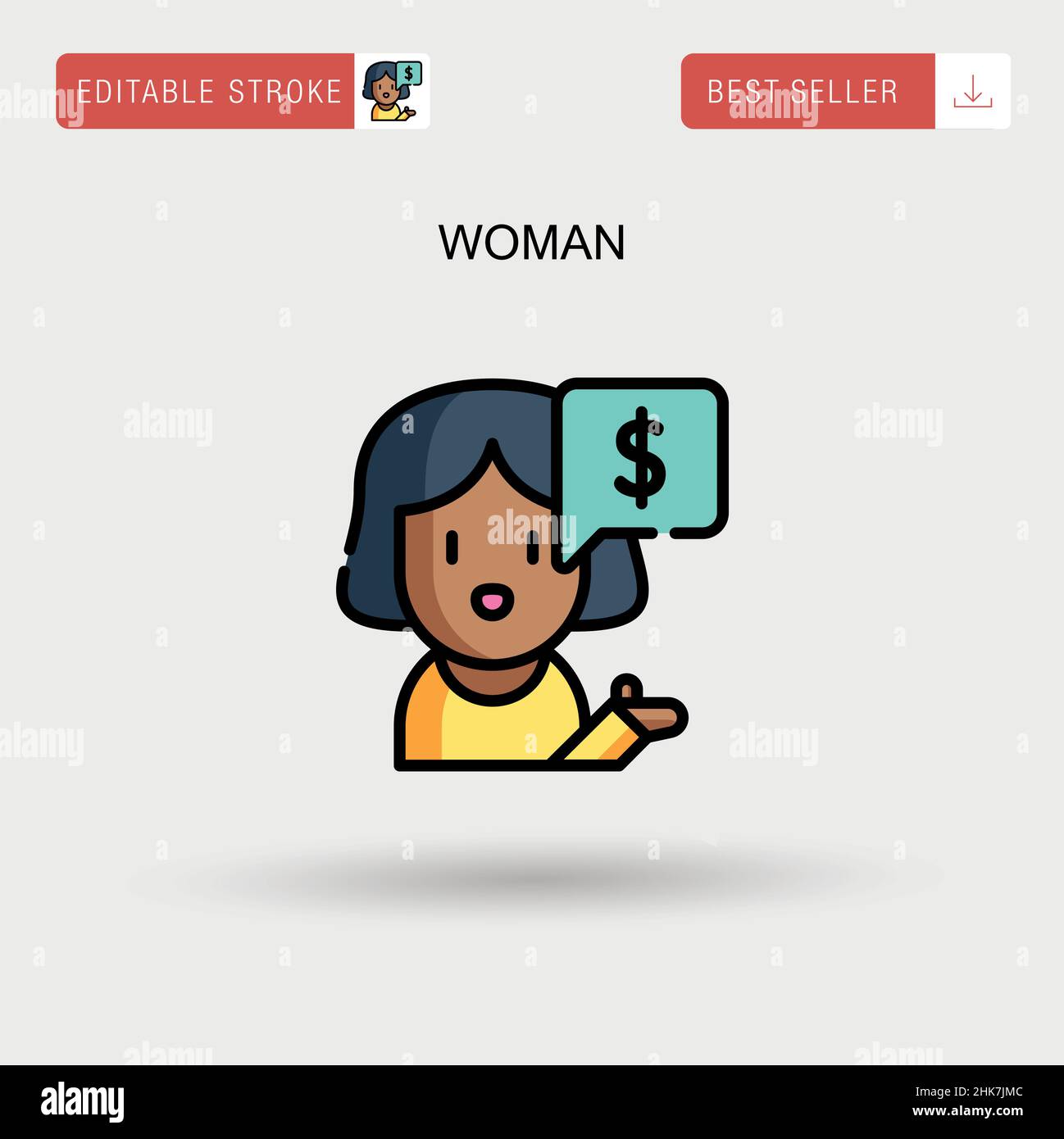 Woman Simple vector icon Stock Vector Image & Art - Alamy