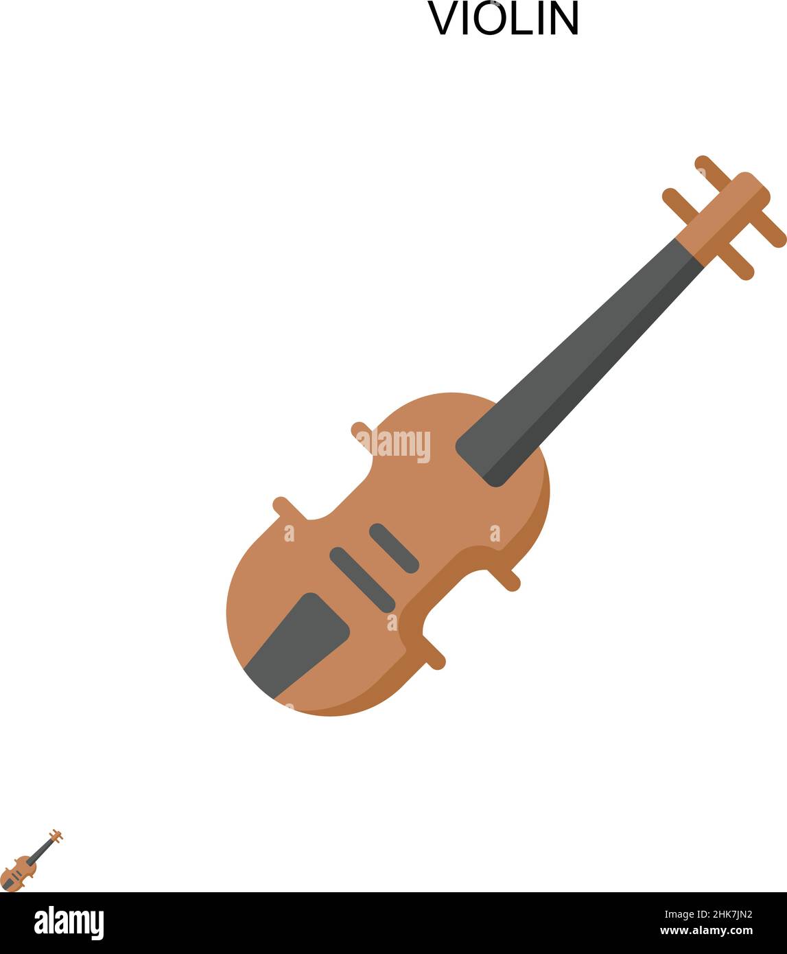 Violin Simple vector icon. Illustration symbol design template for web ...