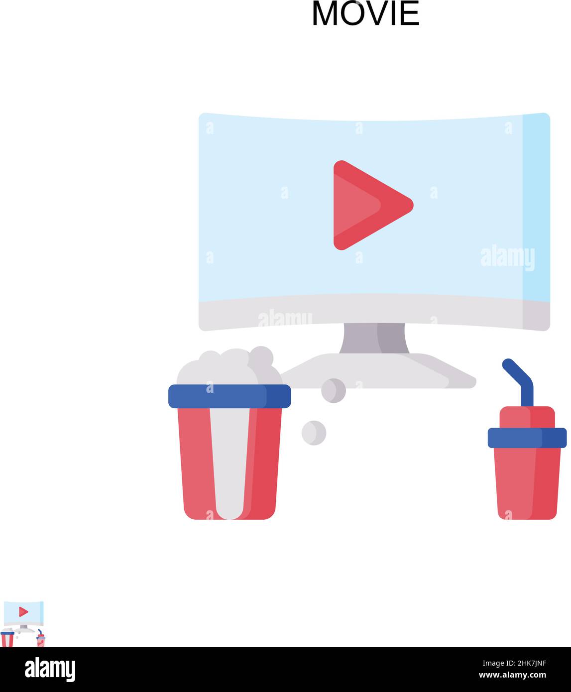 Movie Simple vector icon. Illustration symbol design template for web ...