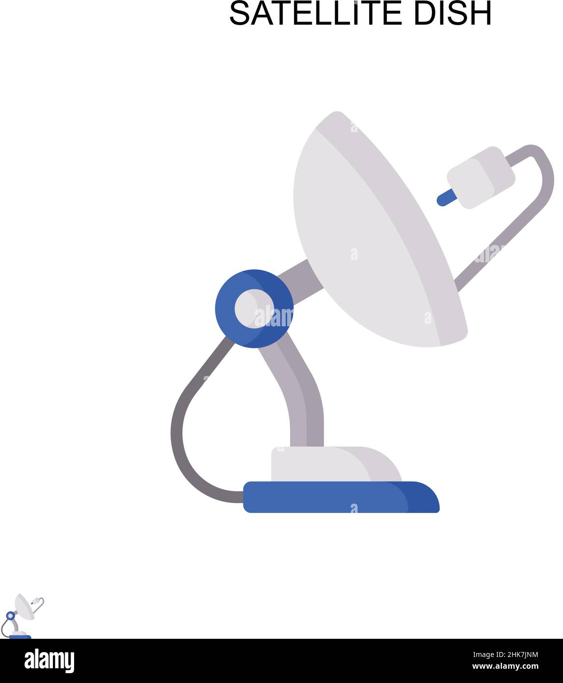 Satellite dish Simple vector icon. Illustration symbol design template ...