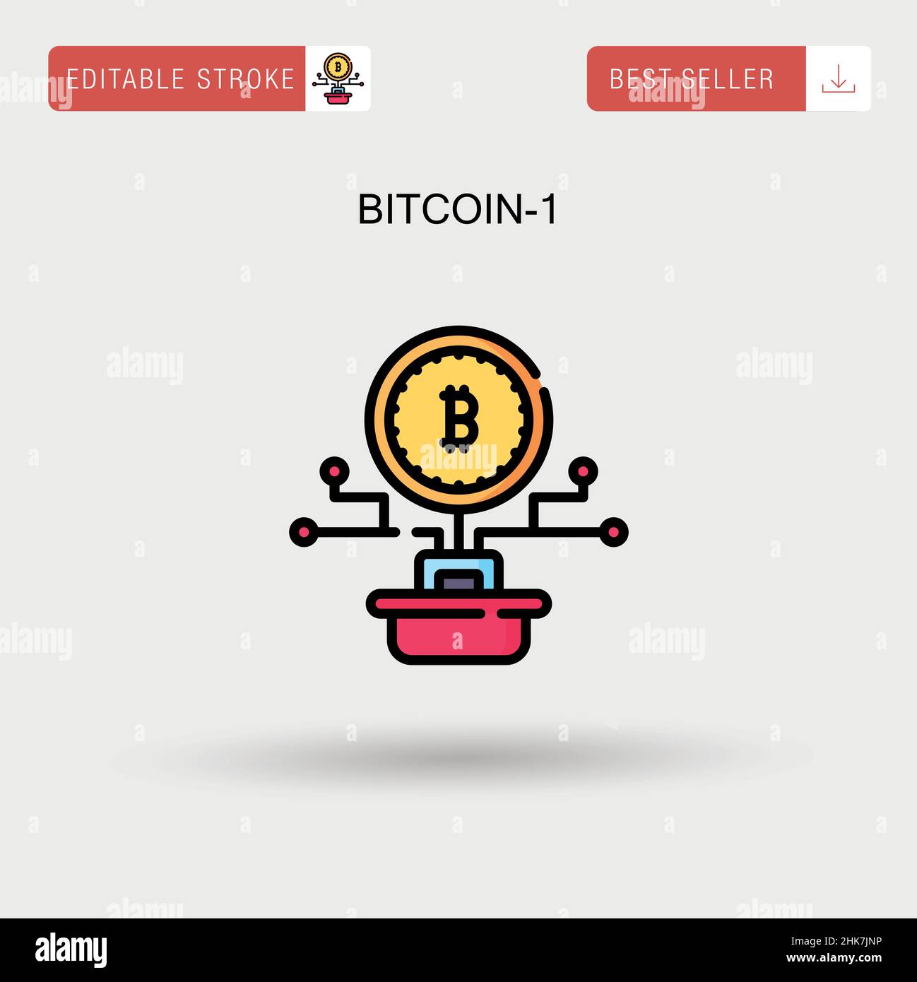Dollar bitcoin icon hi-res stock photography and images - Alamy