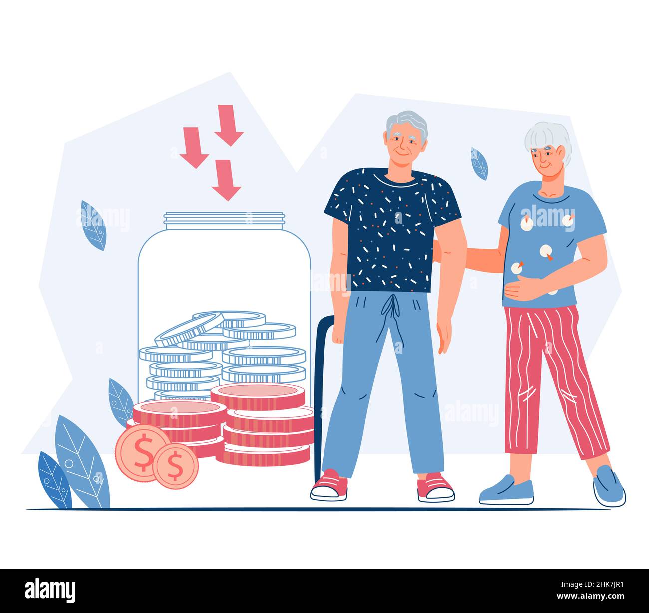 Cartoon old man with money Cut Out Stock Images & Pictures - Alamy