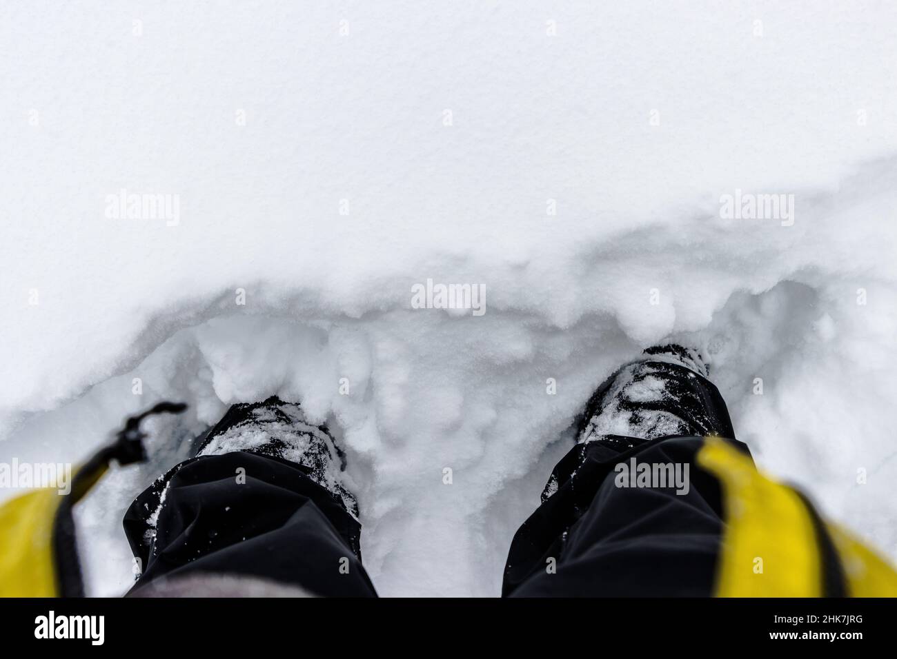 Standing in deep snow Stock Photo - Alamy