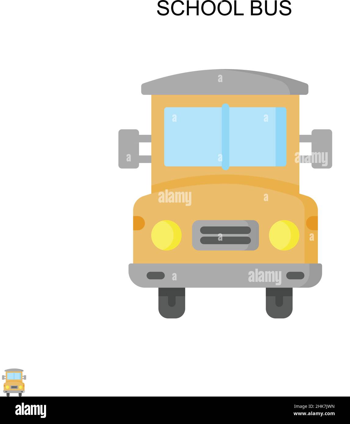 School bus Simple vector icon. Illustration symbol design template for ...