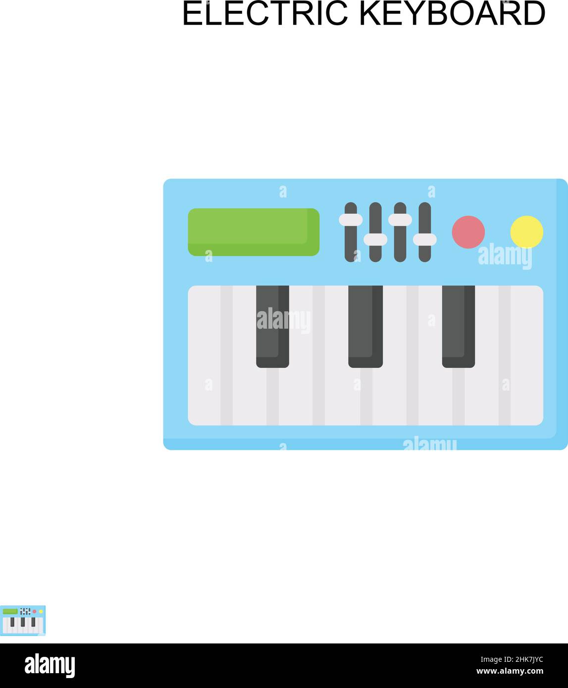 Electric keyboard Simple vector icon. Illustration symbol design ...