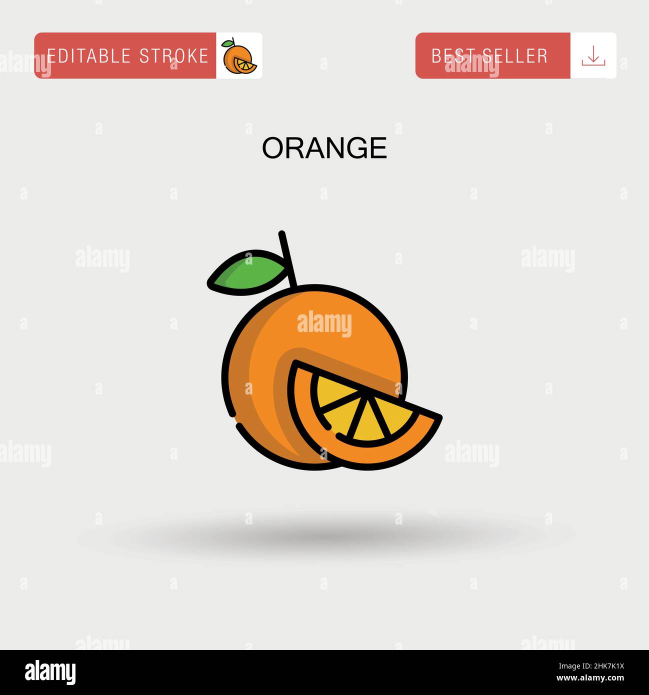 Orange Simple vector icon Stock Vector Image & Art - Alamy