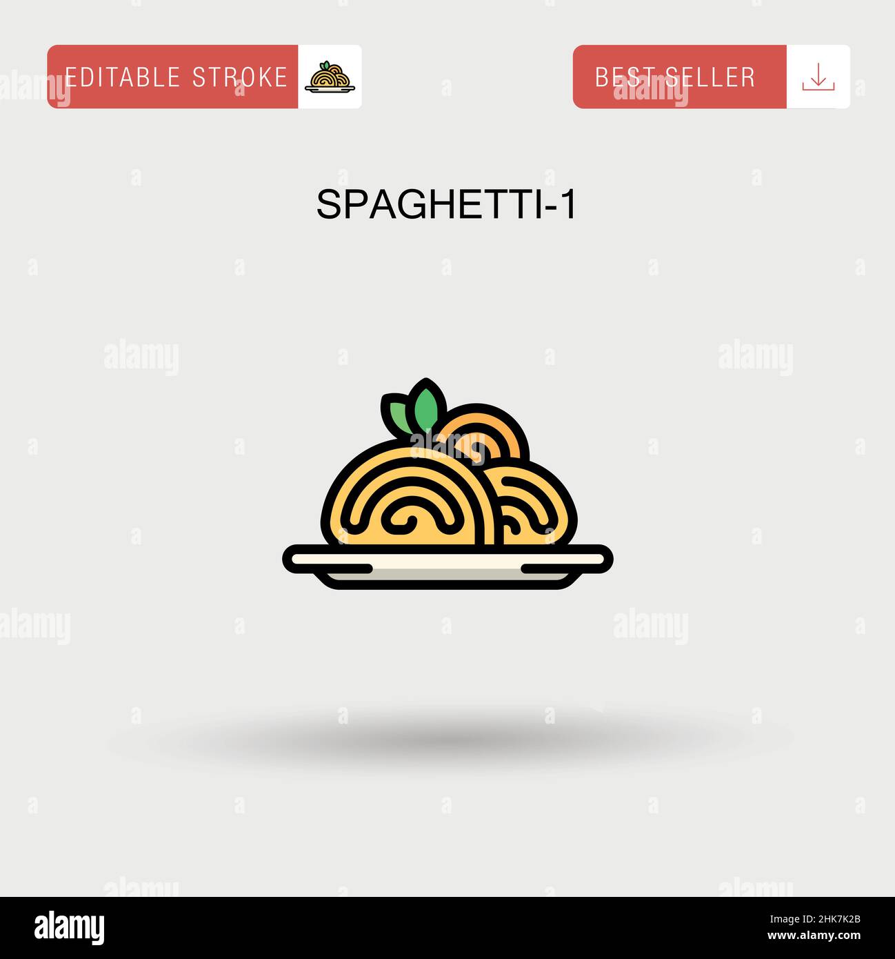 Spaghetti-1 Simple vector icon Stock Vector Image & Art - Alamy