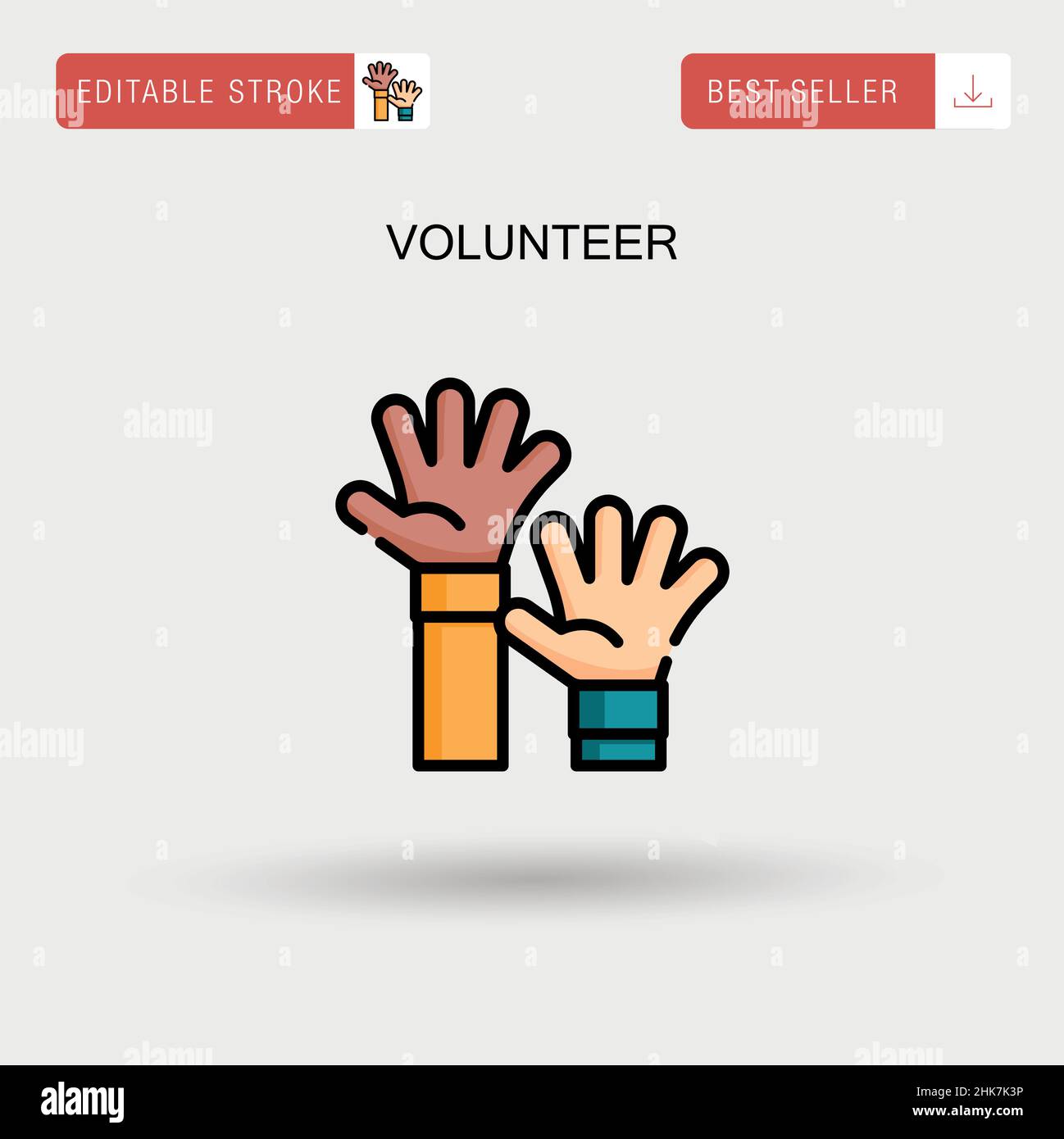 Team of young volunteers Stock Vector Images - Alamy