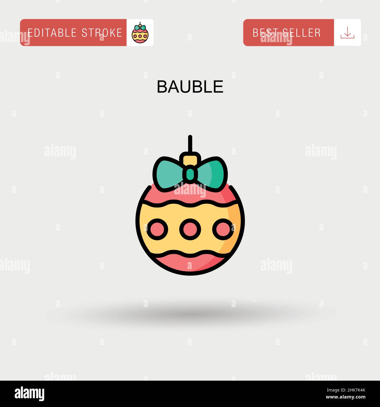 Bauble icon simple element hi-res stock photography and images - Alamy