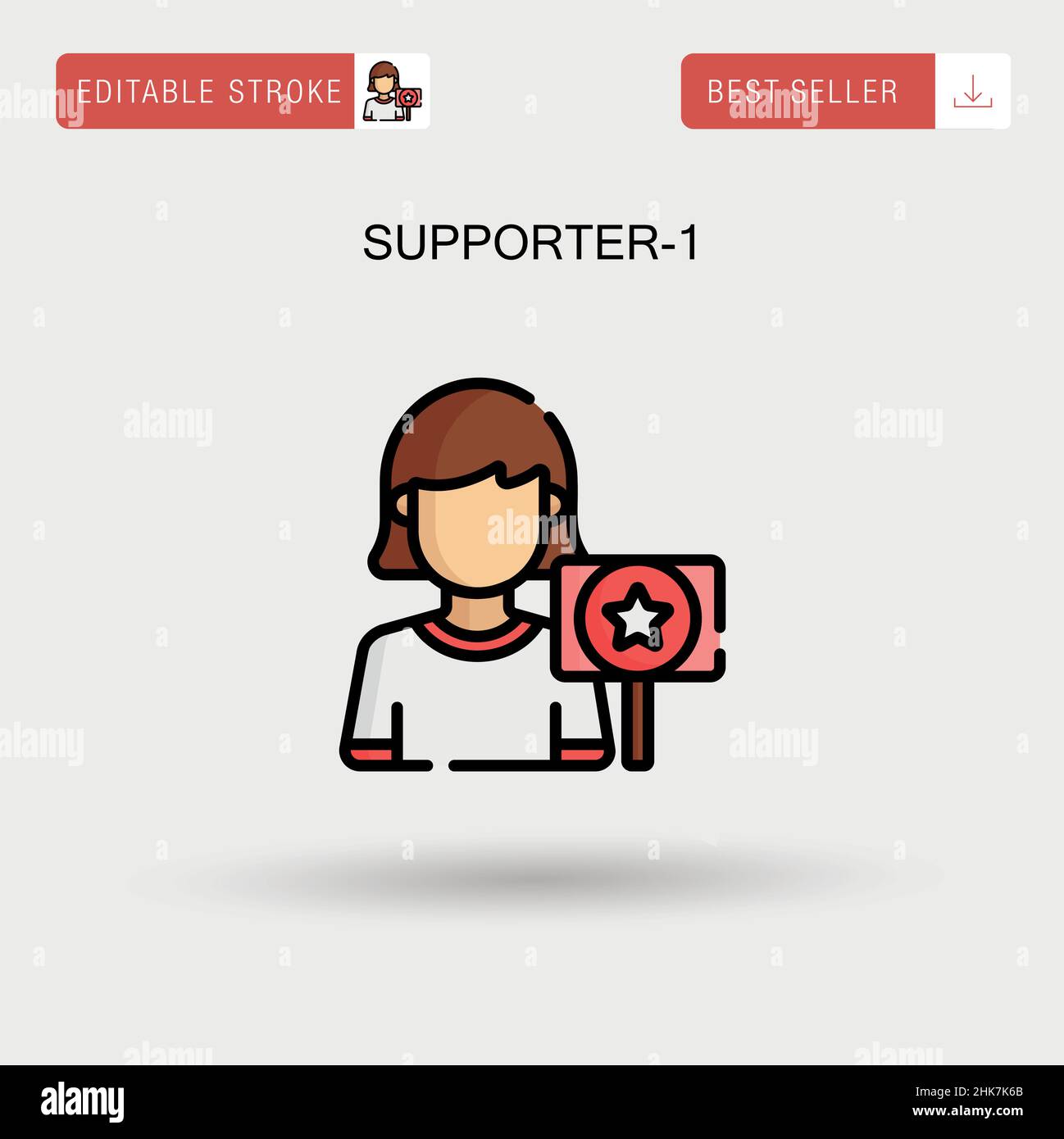 Female supporter Stock Vector Images - Alamy