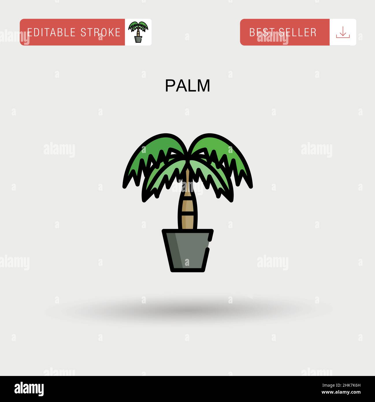 Palm leaf icon simple hi-res stock photography and images - Alamy