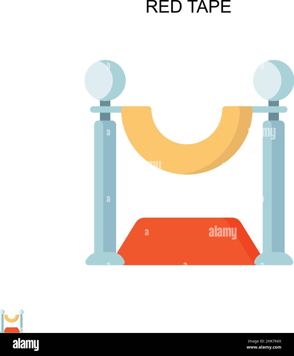 Red tape Simple vector icon. Illustration symbol design template for ...