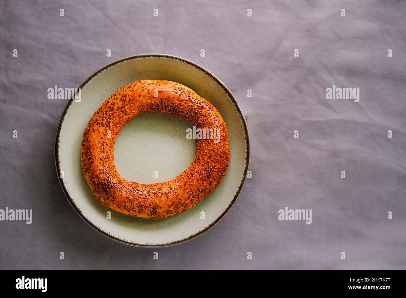 Traditional Turkish bagel pastry simit ,gevrek and fermented beverage ...