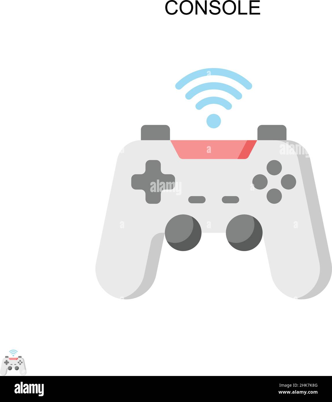 Console Simple vector icon. Illustration symbol design template for web ...