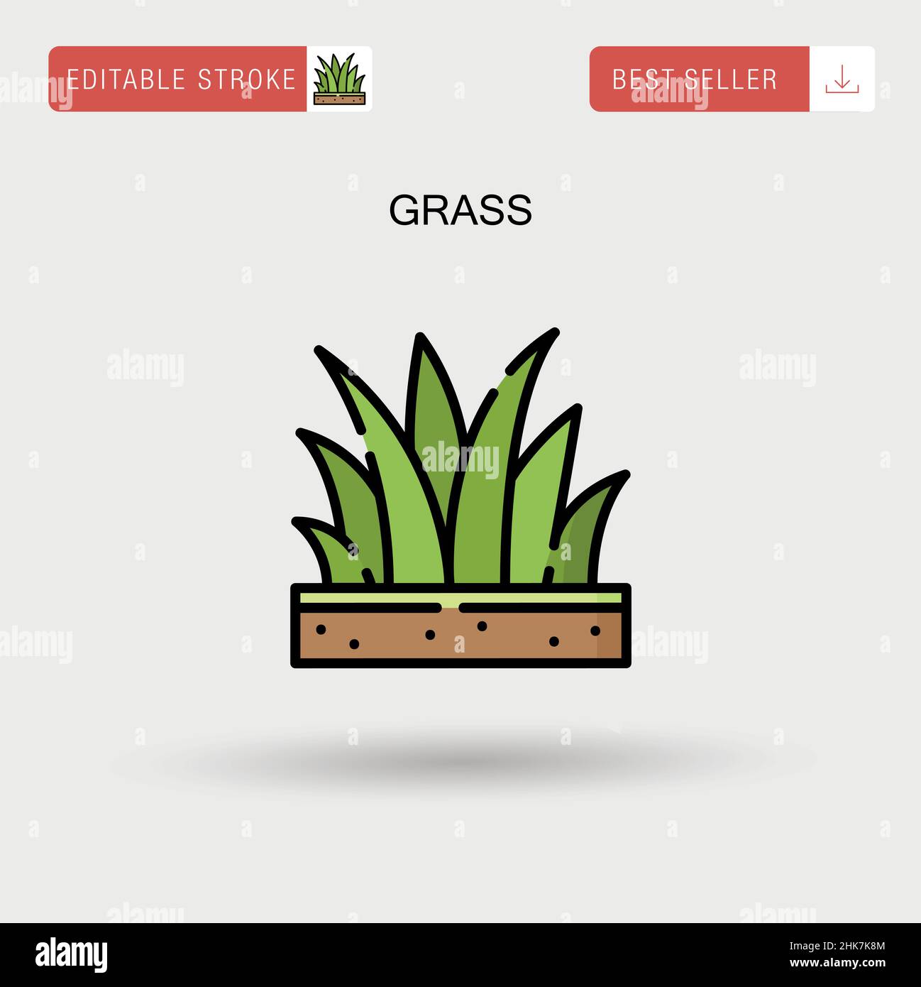 Grass Simple vector icon Stock Vector Image & Art - Alamy