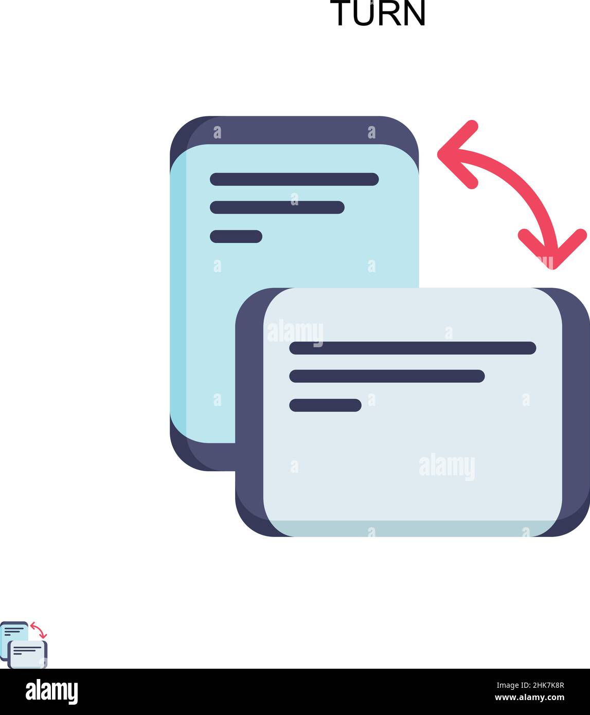 Turn Simple vector icon. Illustration symbol design template for web ...