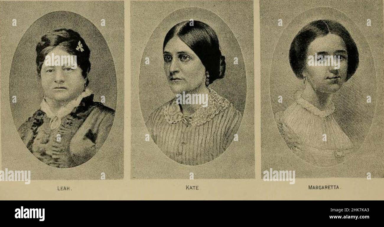 The spiritualist mediums the Fox Sisters Stock Photo - Alamy