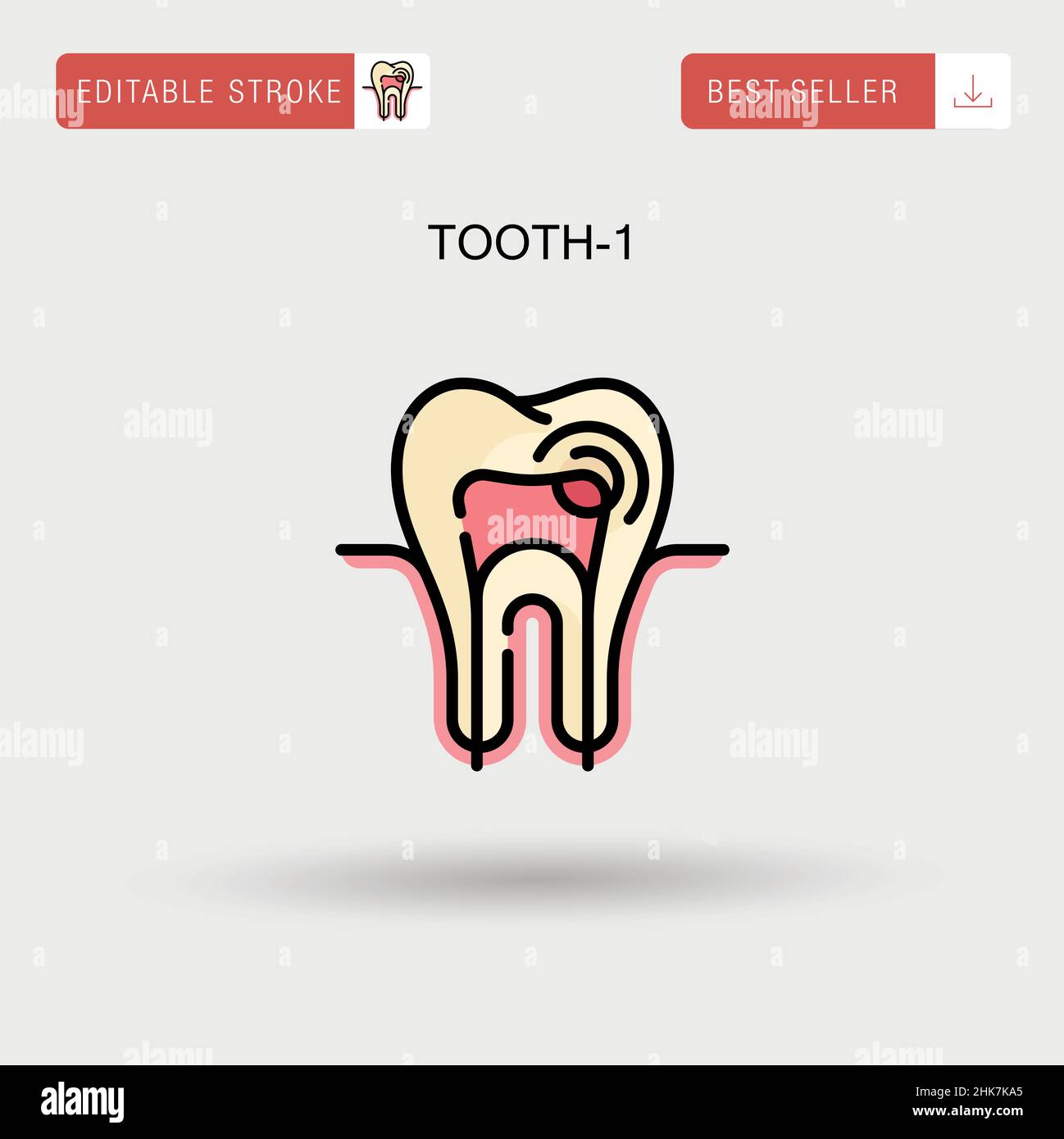 Tooth-1 Simple vector icon Stock Vector Image & Art - Alamy